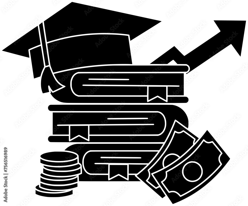 financial illustration money silhouette finance logo accounting icon ...