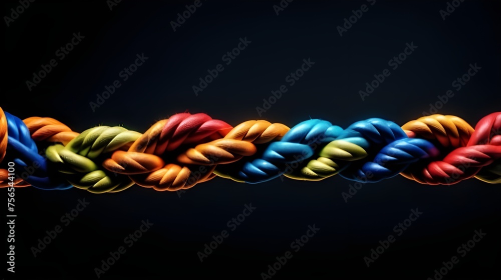 Team rope symbolizes strength, unity, and cooperation among diverse ...