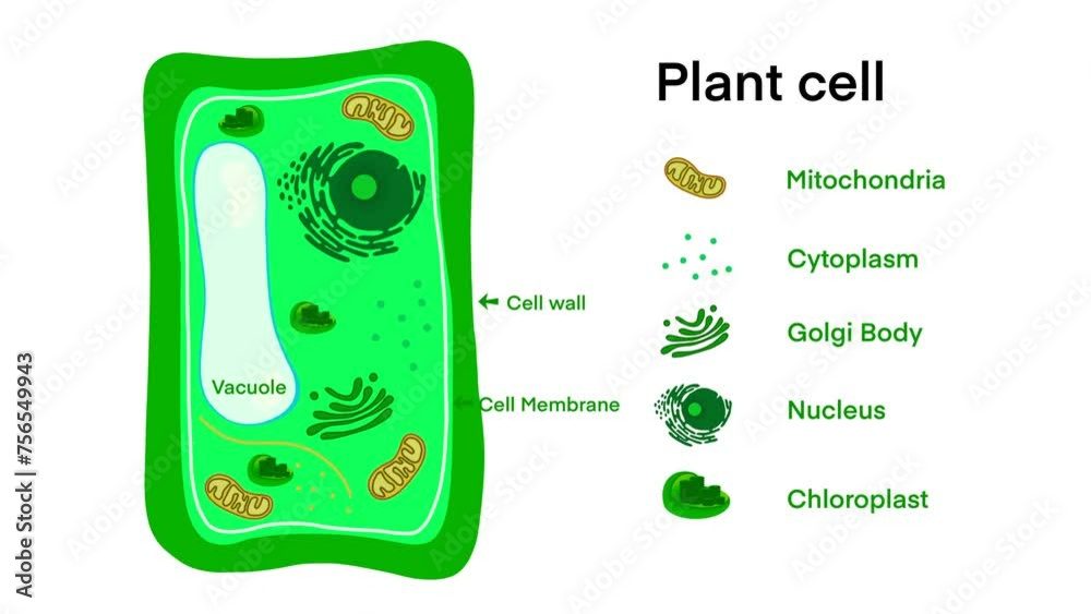 Plant cell anatomy, Illustration of the Plant cell anatomy structure ...