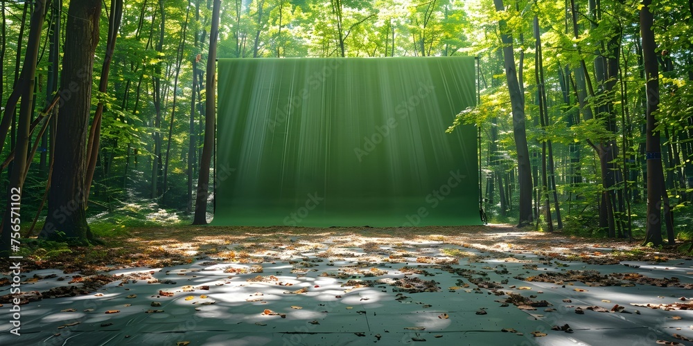 Green screen forest backdrop for virtual TV studios on VR sets ...