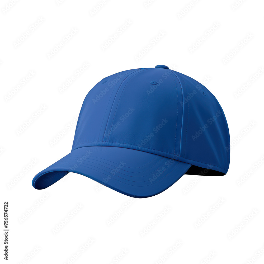 blue baseball cap mockup side view, PNG file of isolated cutout object ...