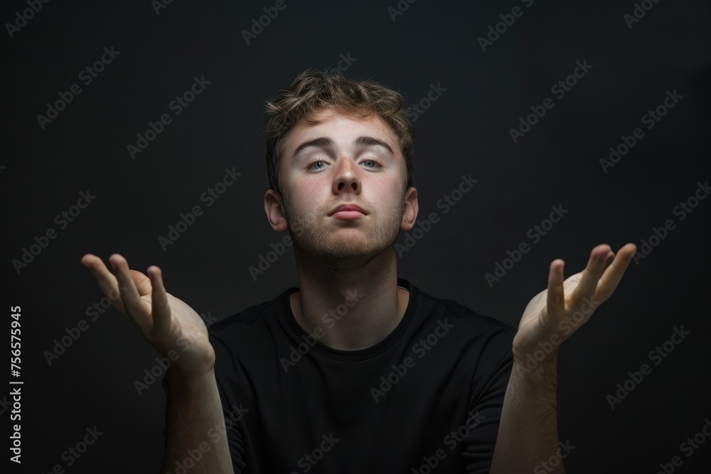 man with two hand showing something, in the style of animated gifs ...