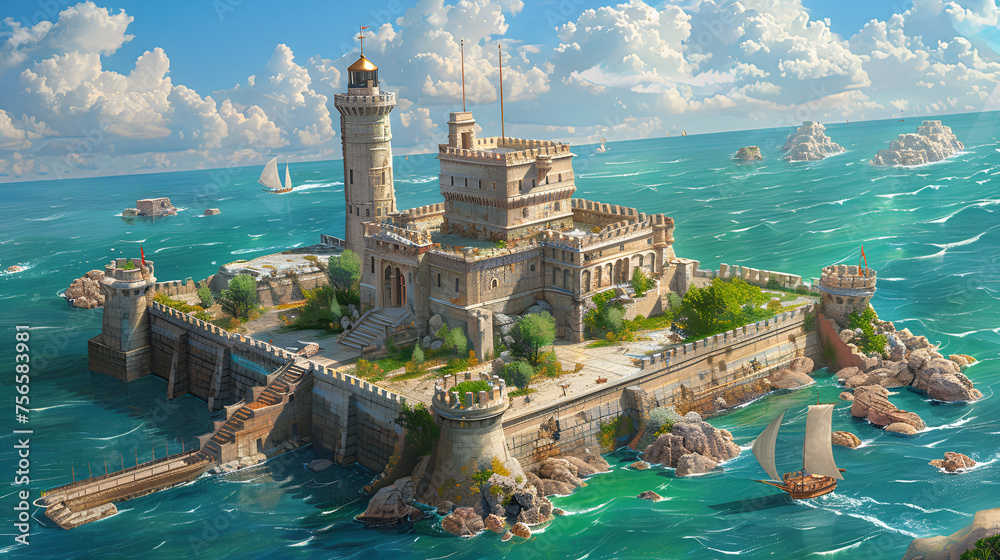 Lighthouse of Alexandria. Wonder of the Ancient, The lighthouse of ...