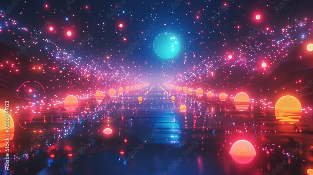 Retro Animation Abstract Background: 1980s Nostalgic Dots and Glitchy ...