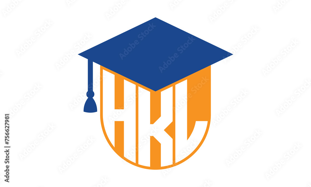 HKL initial letter academic logo design vector template. school college ...