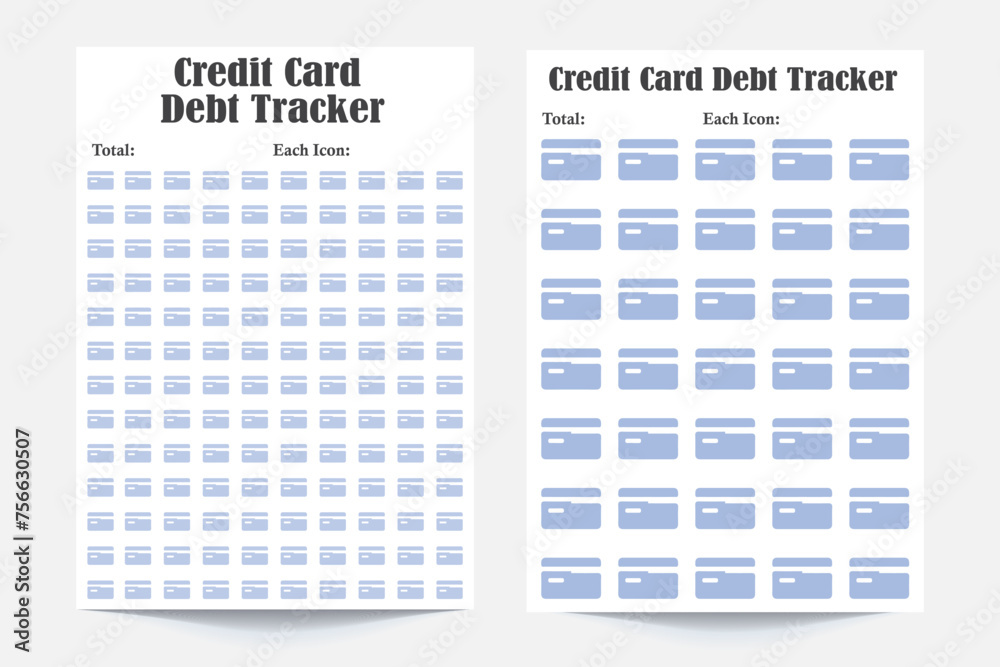 Printable Debt Tracker,Credit Card Tracker,Credit Card Payment Tracker ...
