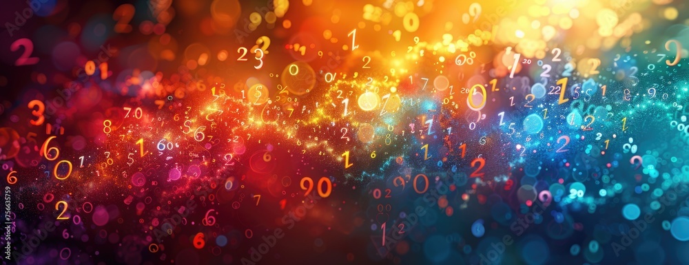 Colorful Numerical Fantasy: Saturated Hues and Numbers in Psychedelic ...