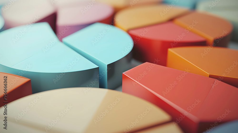 Pie charts representing diversified stock portfolios, diversification ...