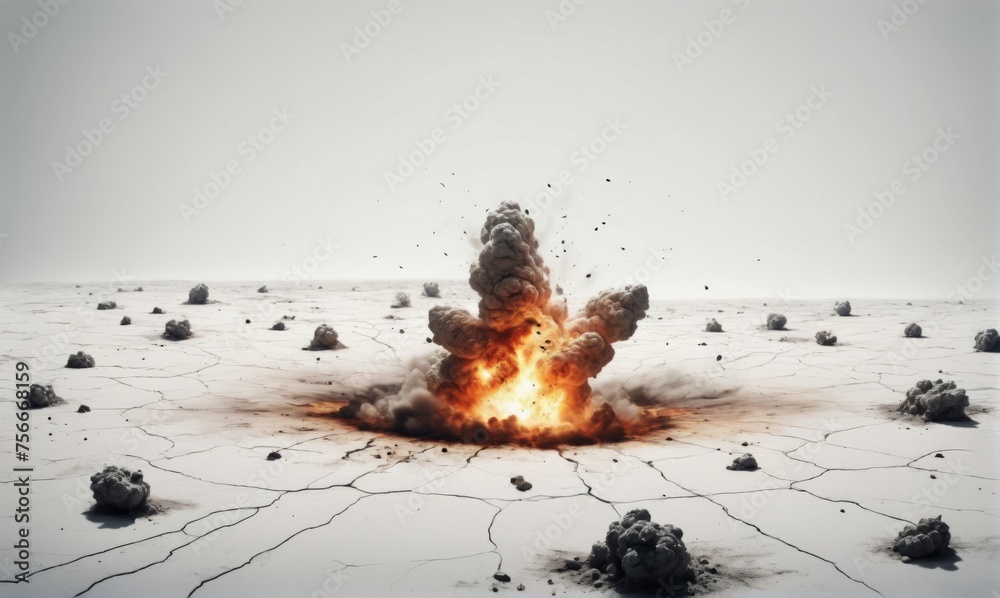 Abstract Surreal Symbolism of Devastation and Destruction: Artistic ...