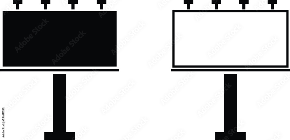 Bilboard icon vector set logo template for many purpose. Isolated on ...