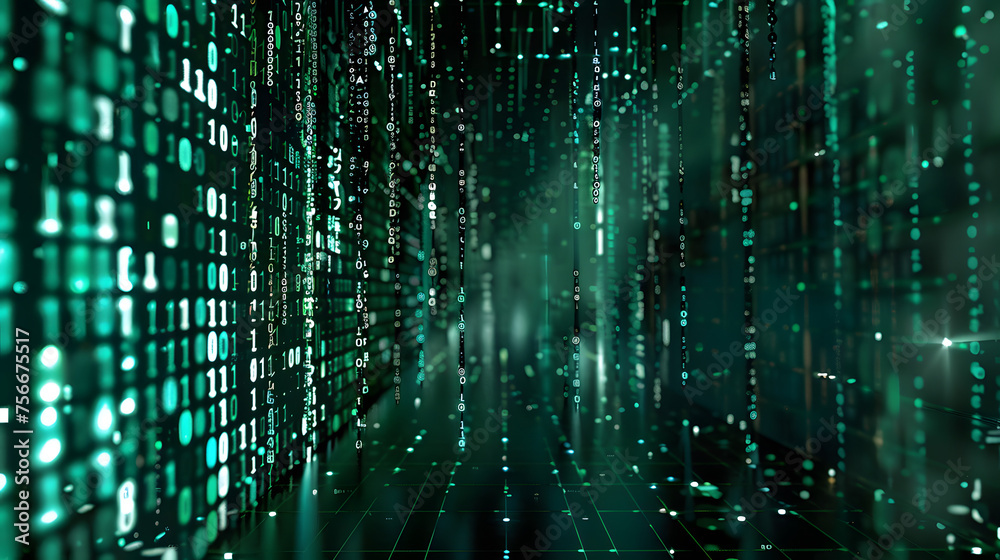 Abstract binary background for hackathon and other digital events ...