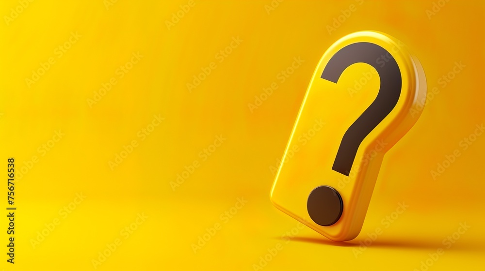 Warning triangle icon. Yellow caution warn in 3d. Warning sign with ...