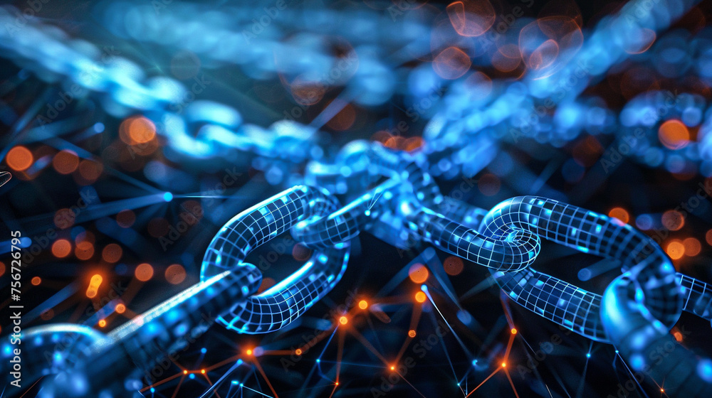 Explore the visual complexity of blockchain networks depicted through ...