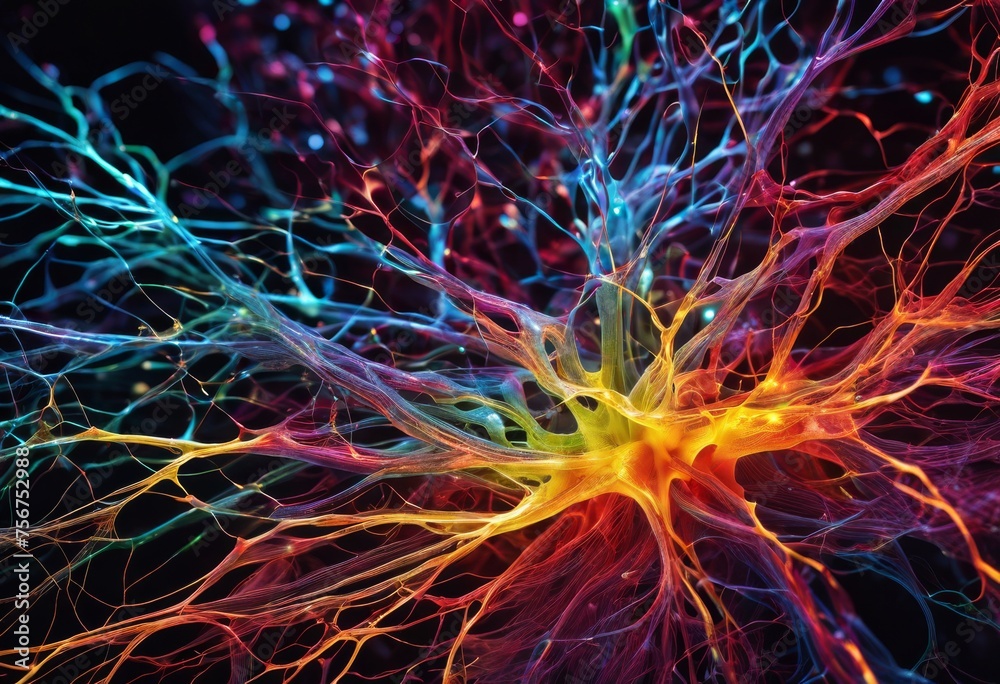 illustration, illustrating complexity human brain activity through ...