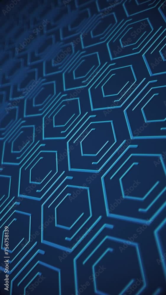 Vertical video - circuit board styled background animation with digital ...