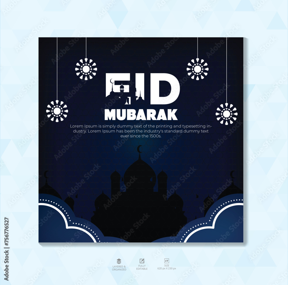 Ramadan and eid festival sale offer editable social media post banners ...