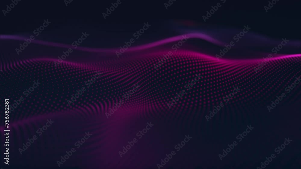 Abstract dark background as a loopable sequence with glow particles and depth of field. 3d ...