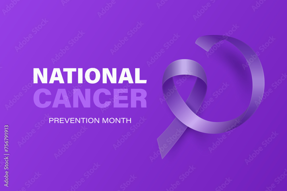 National Cancer Prevention Month, February. Banner, Card, Placard with ...