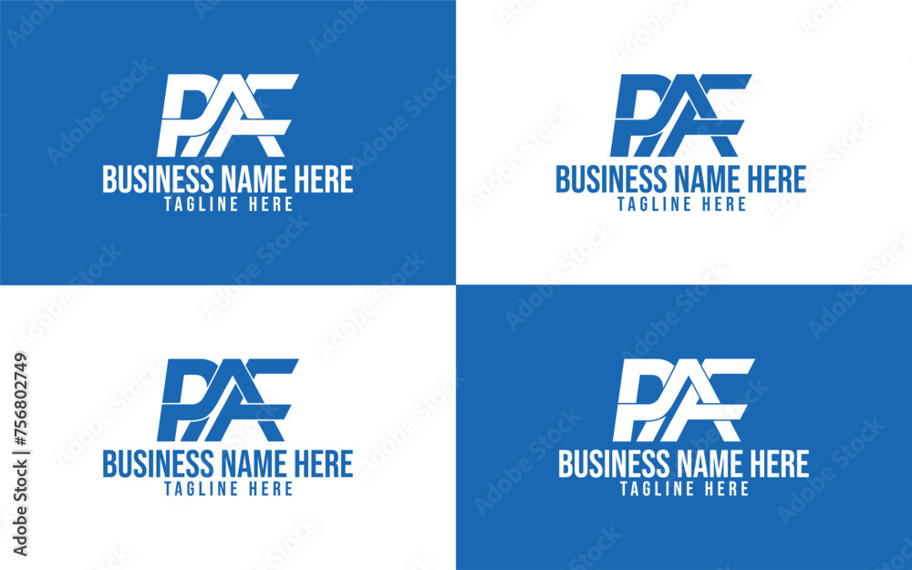 Creative PAF Logo Design for Brand Identity Stock Vector | Adobe Stock