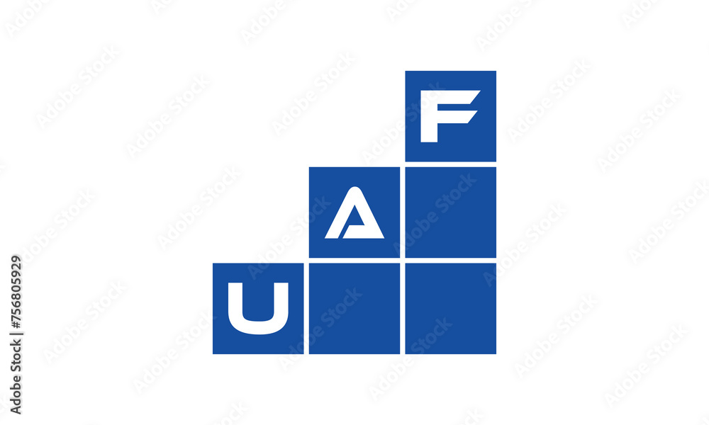UAF initial letter financial logo design vector template. economics ...