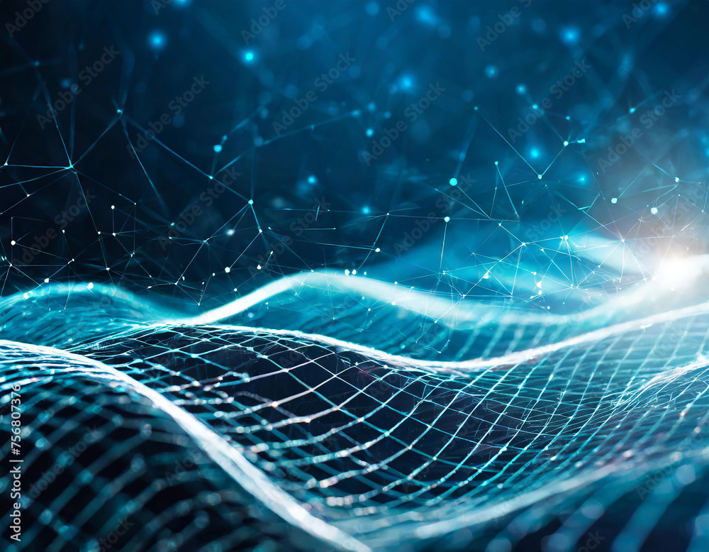 Abstract background featuring digital technology, with concepts of ...