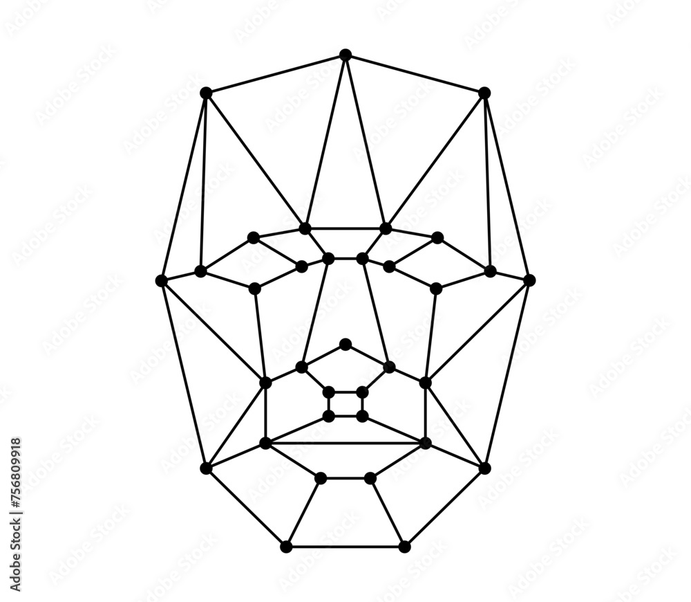 Face Recognition Icon User Facial Biometric Id Scan System Symbol