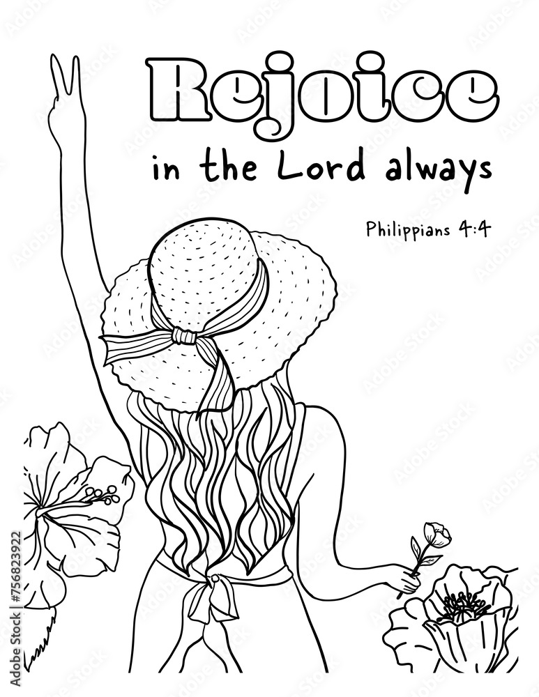 Biblical coloring illustration, Hand-drawn cartoon of a child playing ...