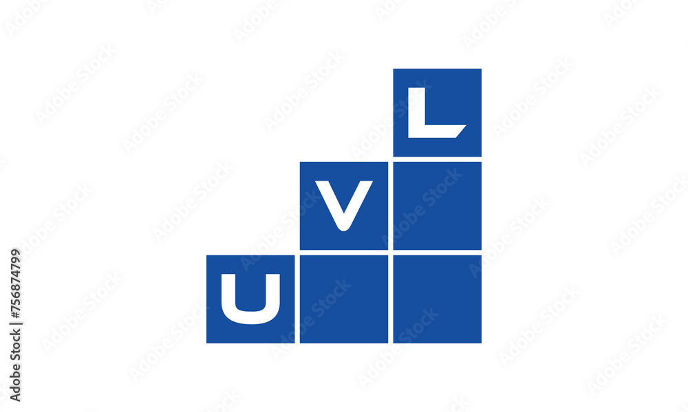UVL initial letter financial logo design vector template. economics ...