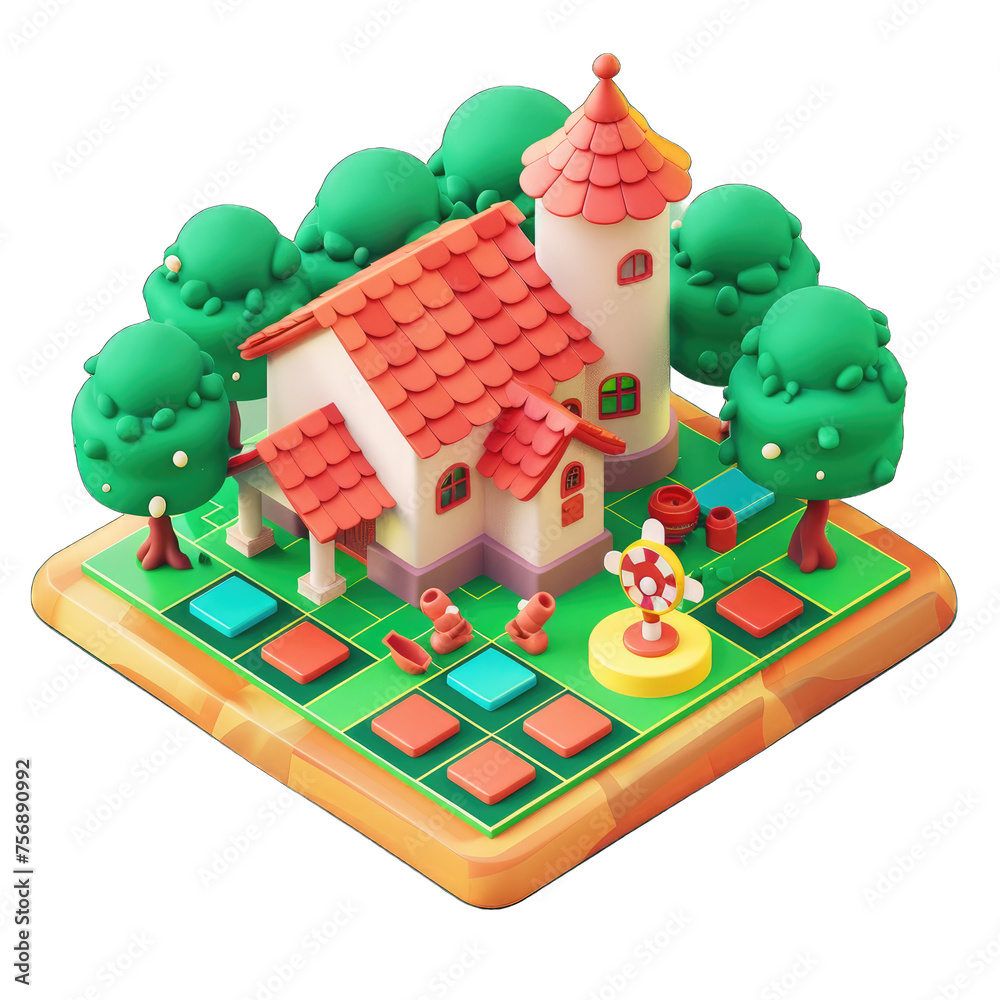 A community center shaped like a community board game, complete with ...