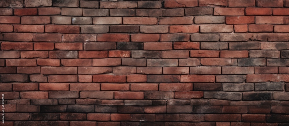Dark red brick wall texture background for interior and exterior design ...