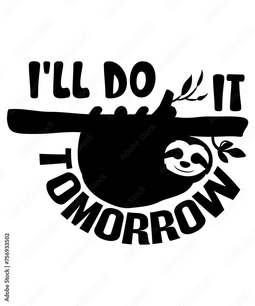 Sloth SVG Bundle, Sloth PNG Bundle, Sloth Clipart, Sloth Silhouette ...