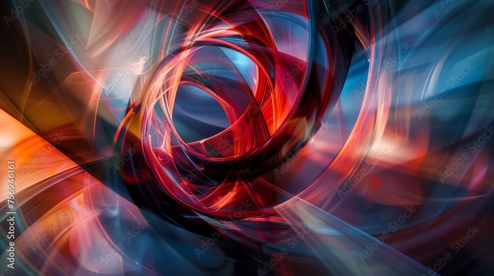 Vivid abstract looped swirls in high contrast colors. Digital fractal ...