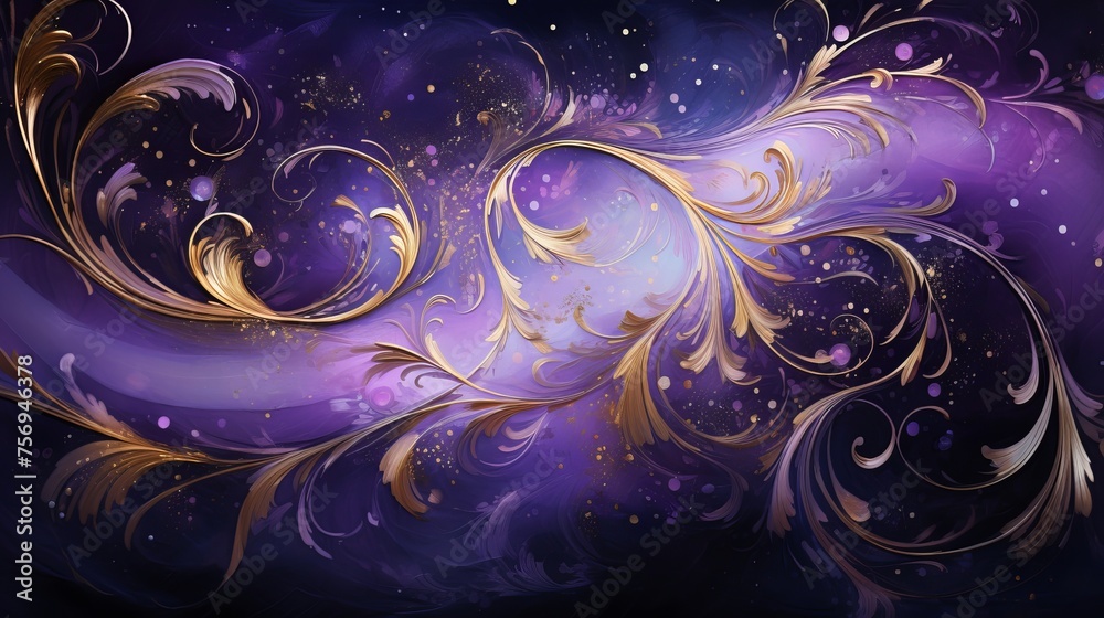 Exquisite purple swirl pattern reflecting Eastern artistry, enhanced ...