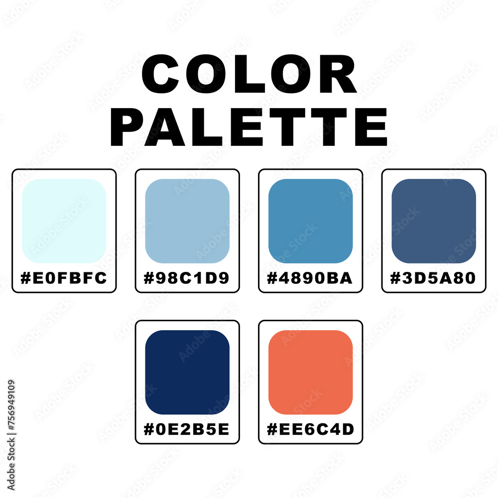 Vecteur Stock Vector illustration with palette. Color matching palette ...
