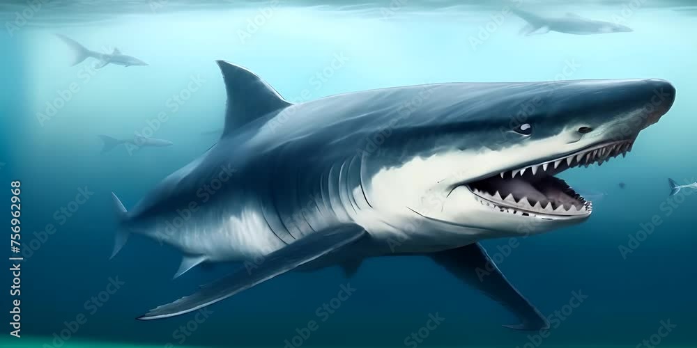 species extinct pliocene of predator creature sea prehistoric shark ...
