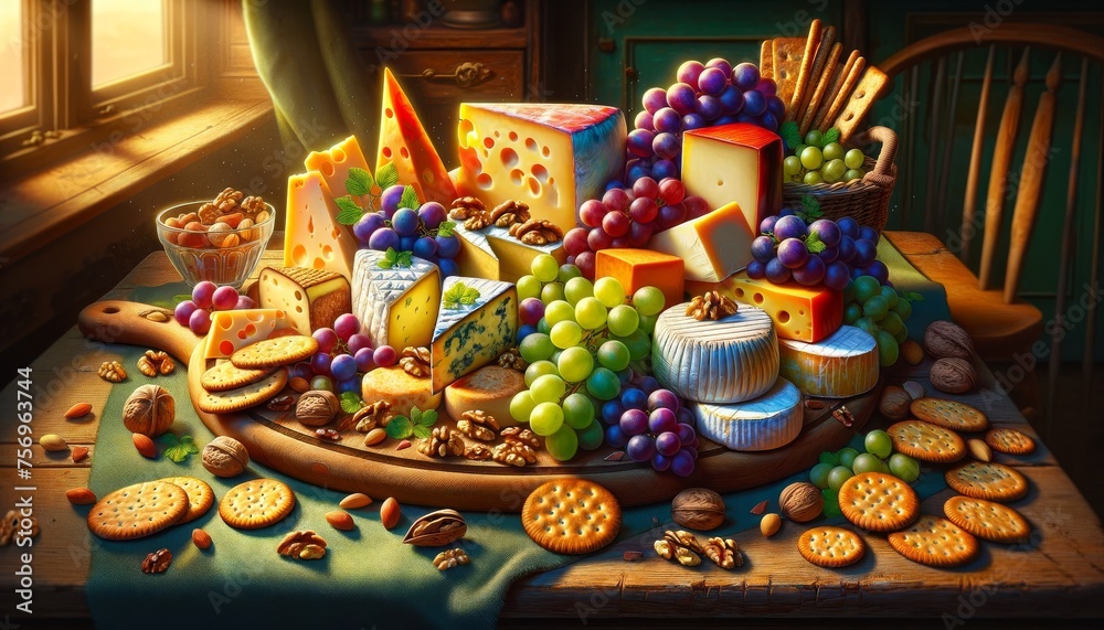 A whimsical animated art style depiction of a vibrant and colorful ...