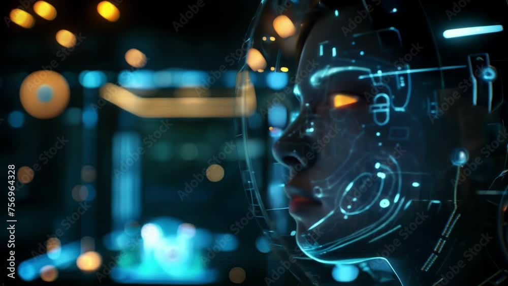 Vidéo Stock A holographic video call feature allowing users to have ...