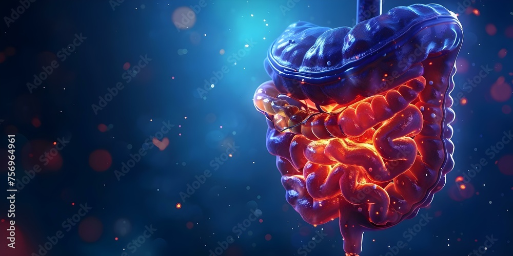 Illustrazione Stock Explore intricacies of human digestive system ...