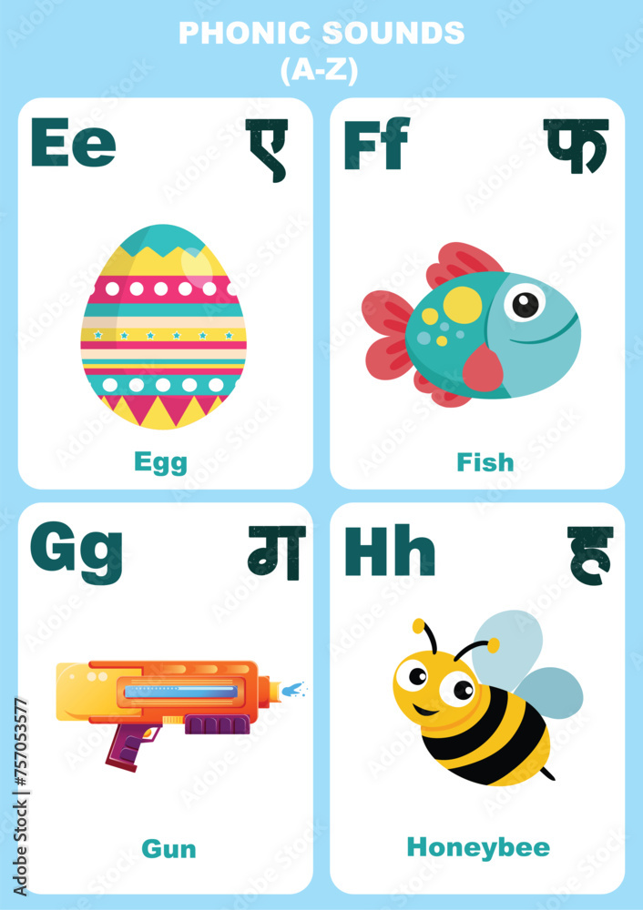 Vector illustration phonic sounds chart editable study material for ...
