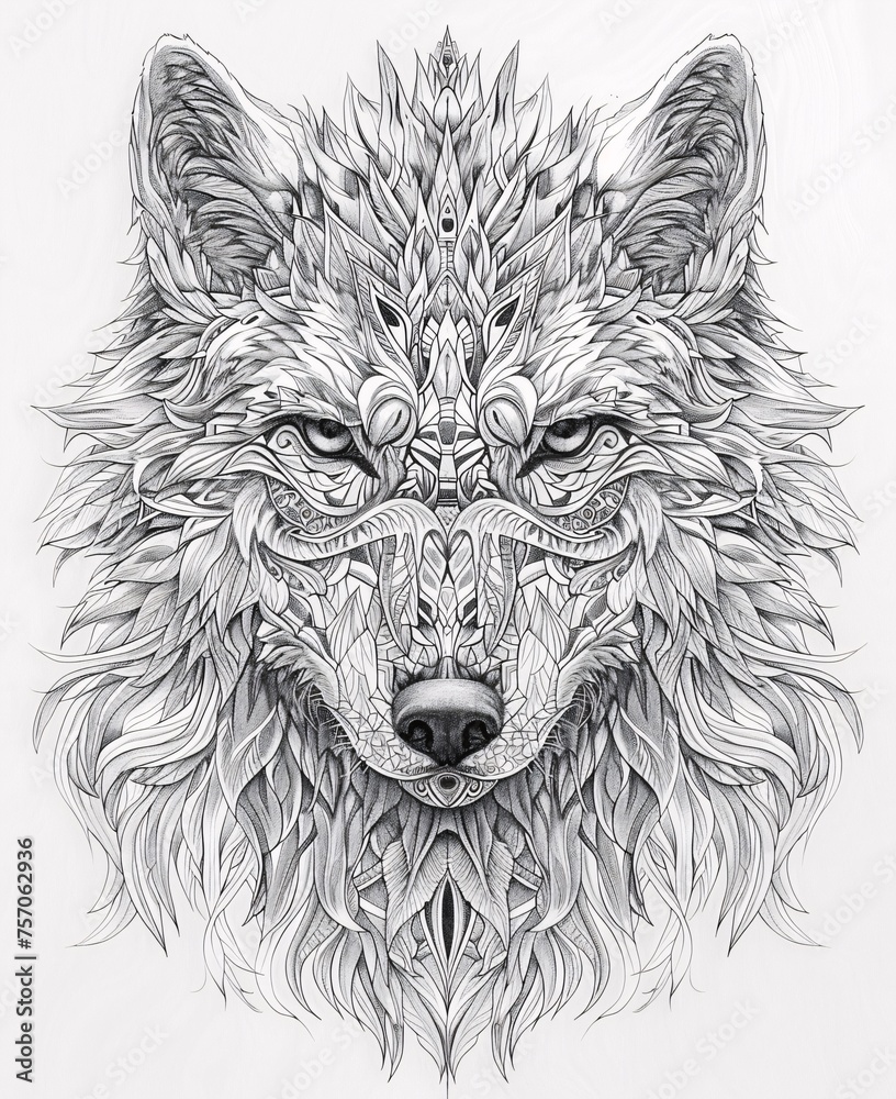 Wolf's Eye - A captivating wolf's head drawing, inspired by the current ...