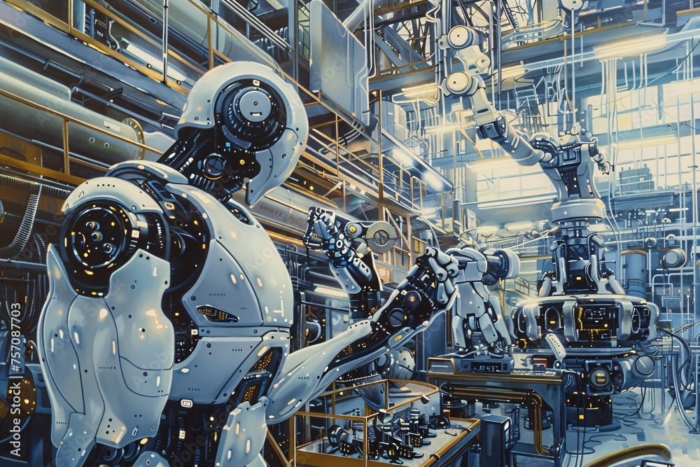 Robot Revolution The Future of Manufacturing Generative AI Stock ...
