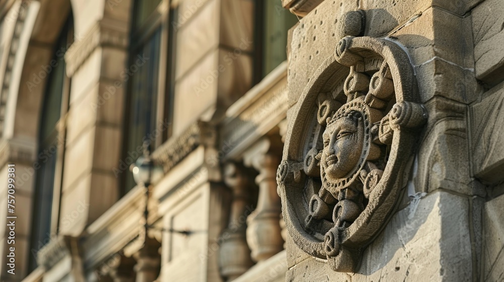 Dharmachakra fronting a historic courthouse Stock Illustration | Adobe ...