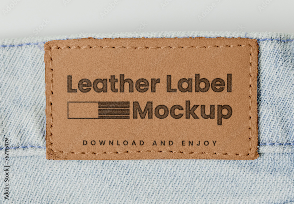 Leather Label Mockup Stock Template | Adobe Stock