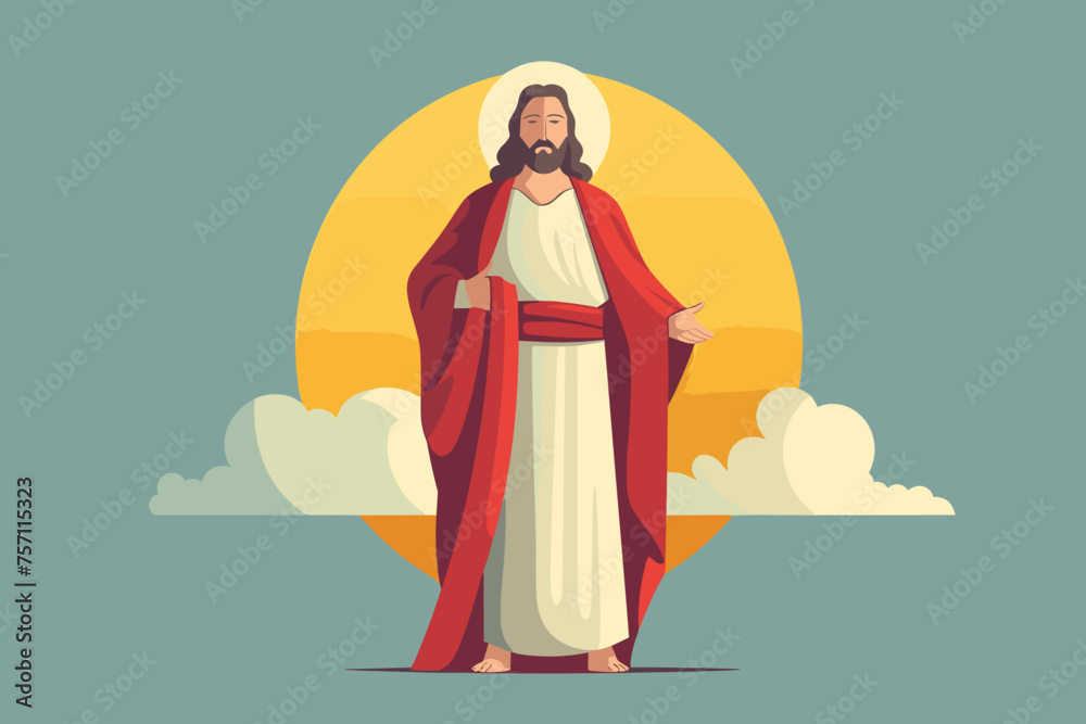 Jesus Christ, the Son of God , Messiah symbol of Christianity vector ...