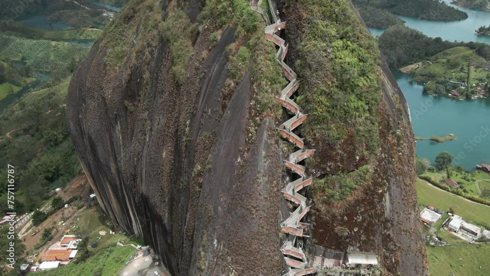 El Penol Rock in Guatape Antioquia The climb up is about 650 stairs to ...