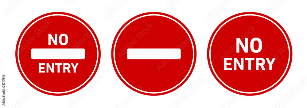 Vecteur Stock Thoroughfare Non-Entry Line Icon. Pathway Access Refusal ...
