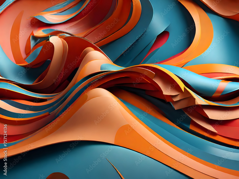 "Sleek Abstractions: 3D High-Quality Abstract Background with Smooth ...