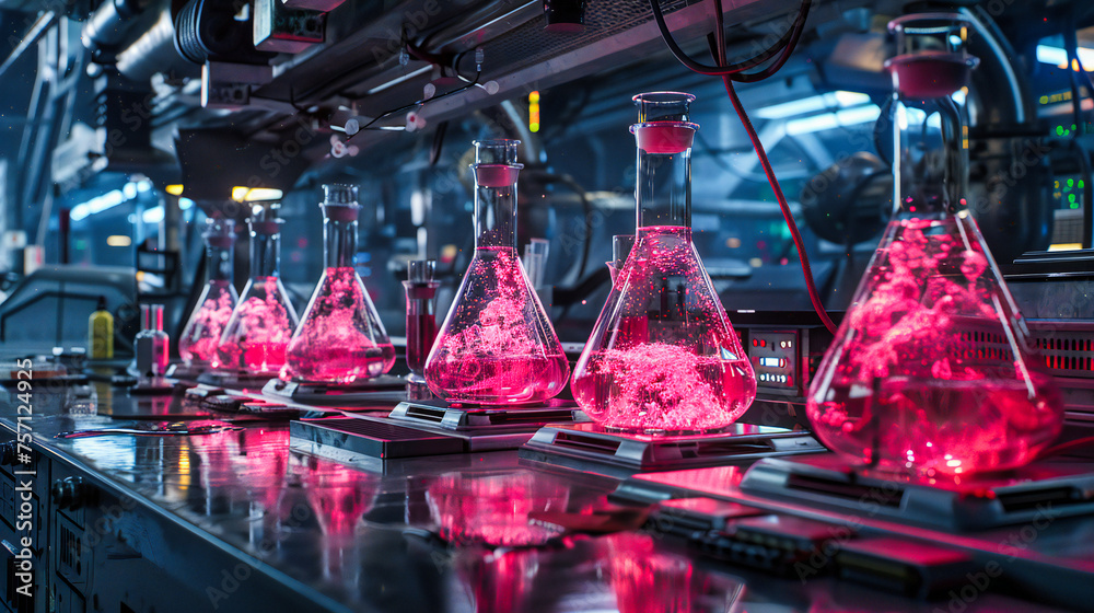 Chemistry in Focus: Laboratory Setting with Experiments Underway ...