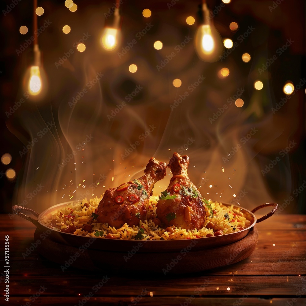 Asia food chicken biryani image for social media ad, asia food menu ...