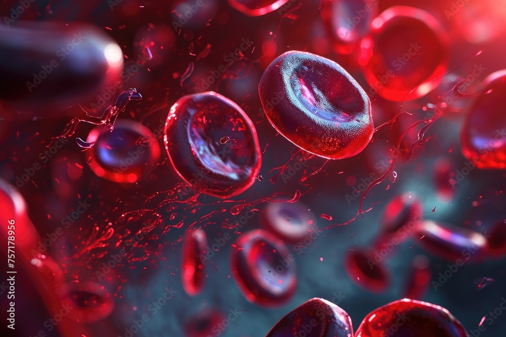 A mesmerizing image capturing the remarkable sight of multiple red ...